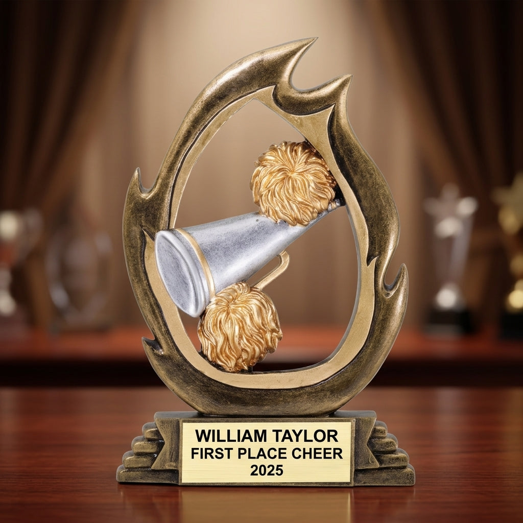Cheer Trophy Award | Personalized Cheer Award | Custom Engraved – Wood ...