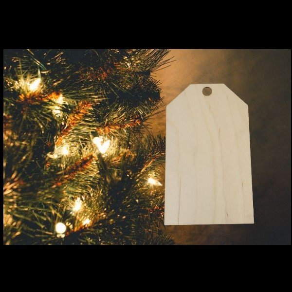 Christmas Name Tag SVG - Laser Ready Blank for Glowforge & Lightburn ...