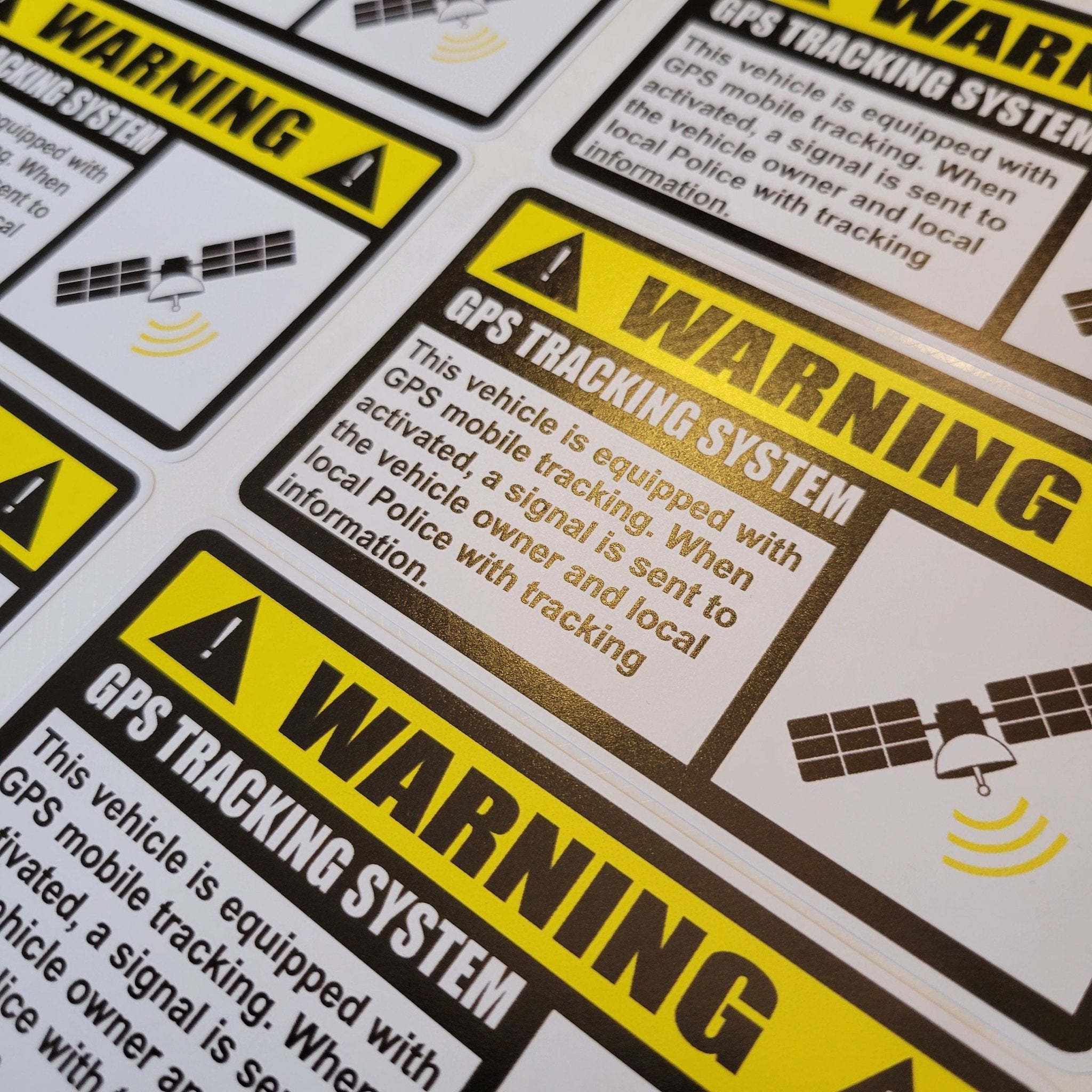 GPS Vehicle Car Alarm Security Caution Warning Decal Sticker, GPS ...