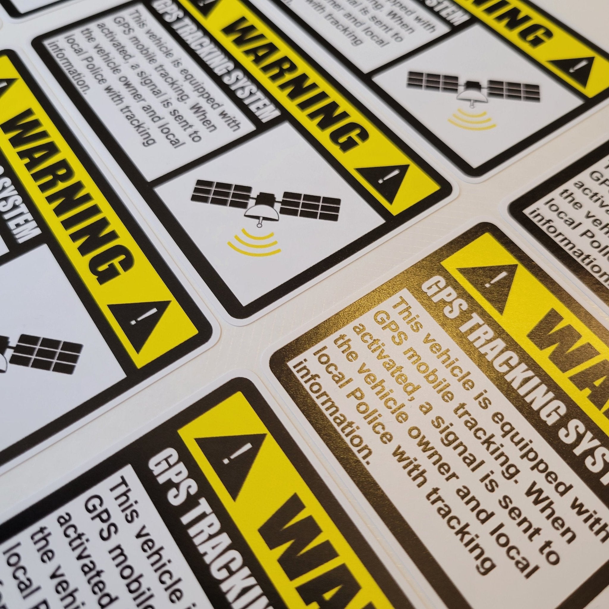GPS Vehicle Car Alarm Security Caution Warning Decal Sticker, GPS ...