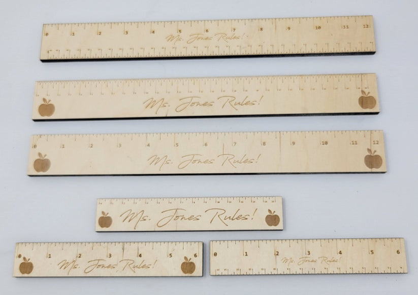 Inch, MM & CM Laser Rulers - SVG Lightburn Glowforge Ready – Wood Unlimited