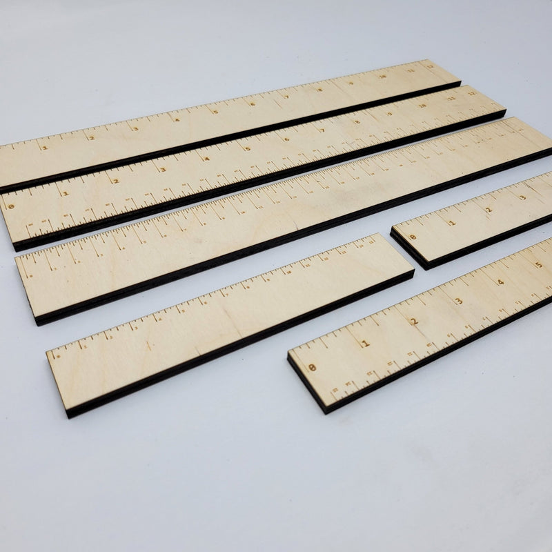 Inch, MM & CM Laser Rulers - SVG Lightburn Glowforge Ready – Wood Unlimited