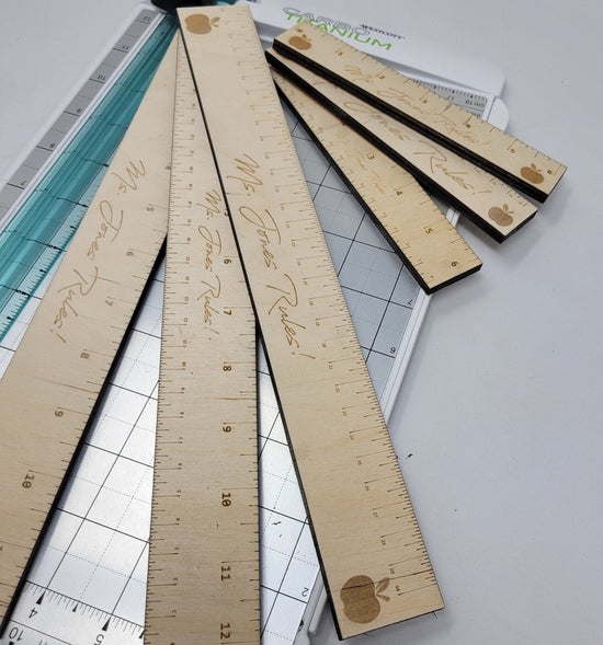 Inch, MM & CM Laser Rulers - SVG Lightburn Glowforge Ready – Wood Unlimited