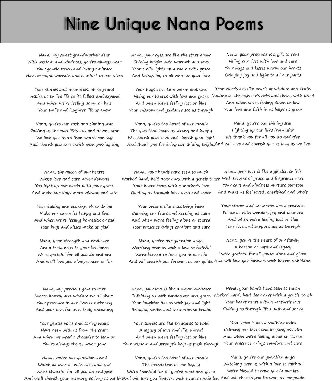 Mother's Day Gift for Nana - Plaque Bundle - Lightburn - Omtech - CO2 Lasers File - Glowforge ...