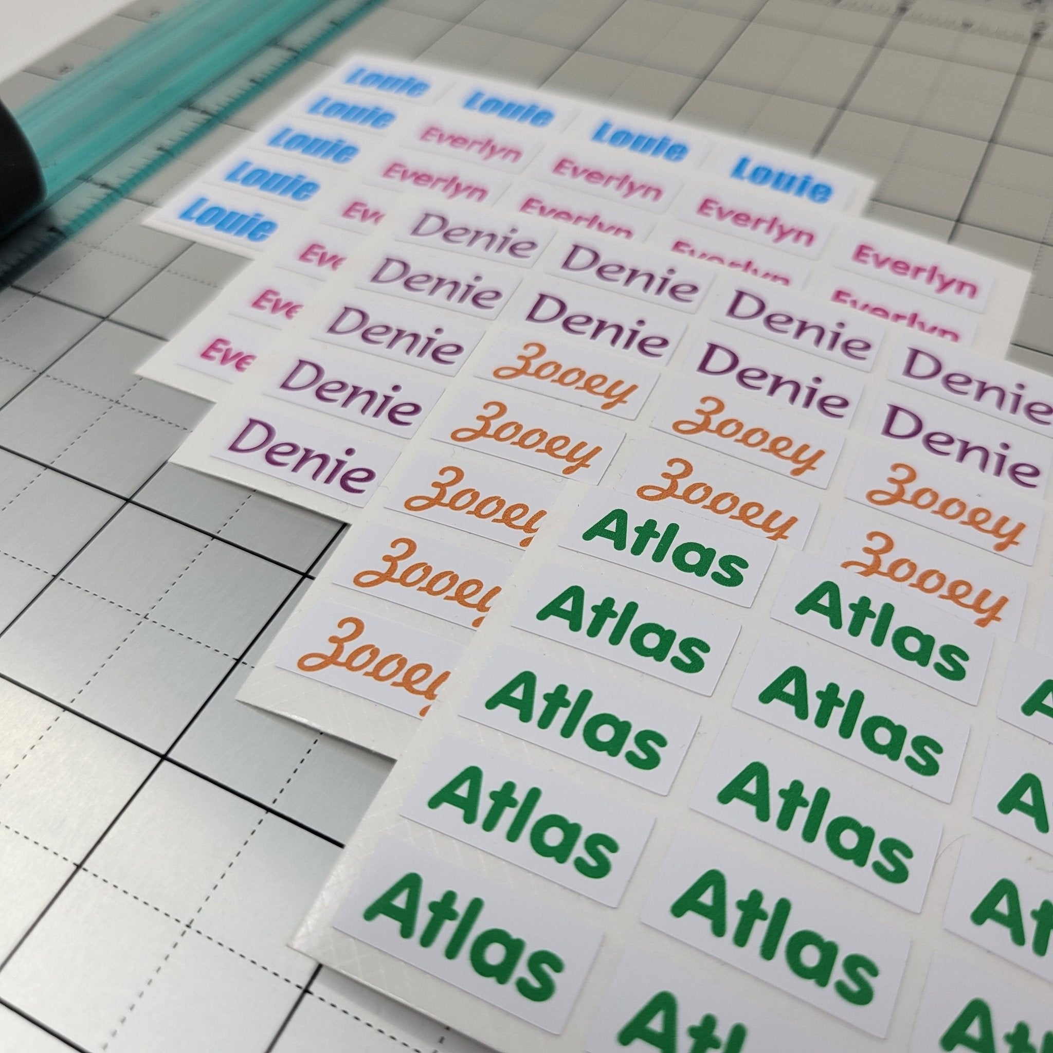 Get Organized with Colorful Name Labels for School and Daycare – Wood ...